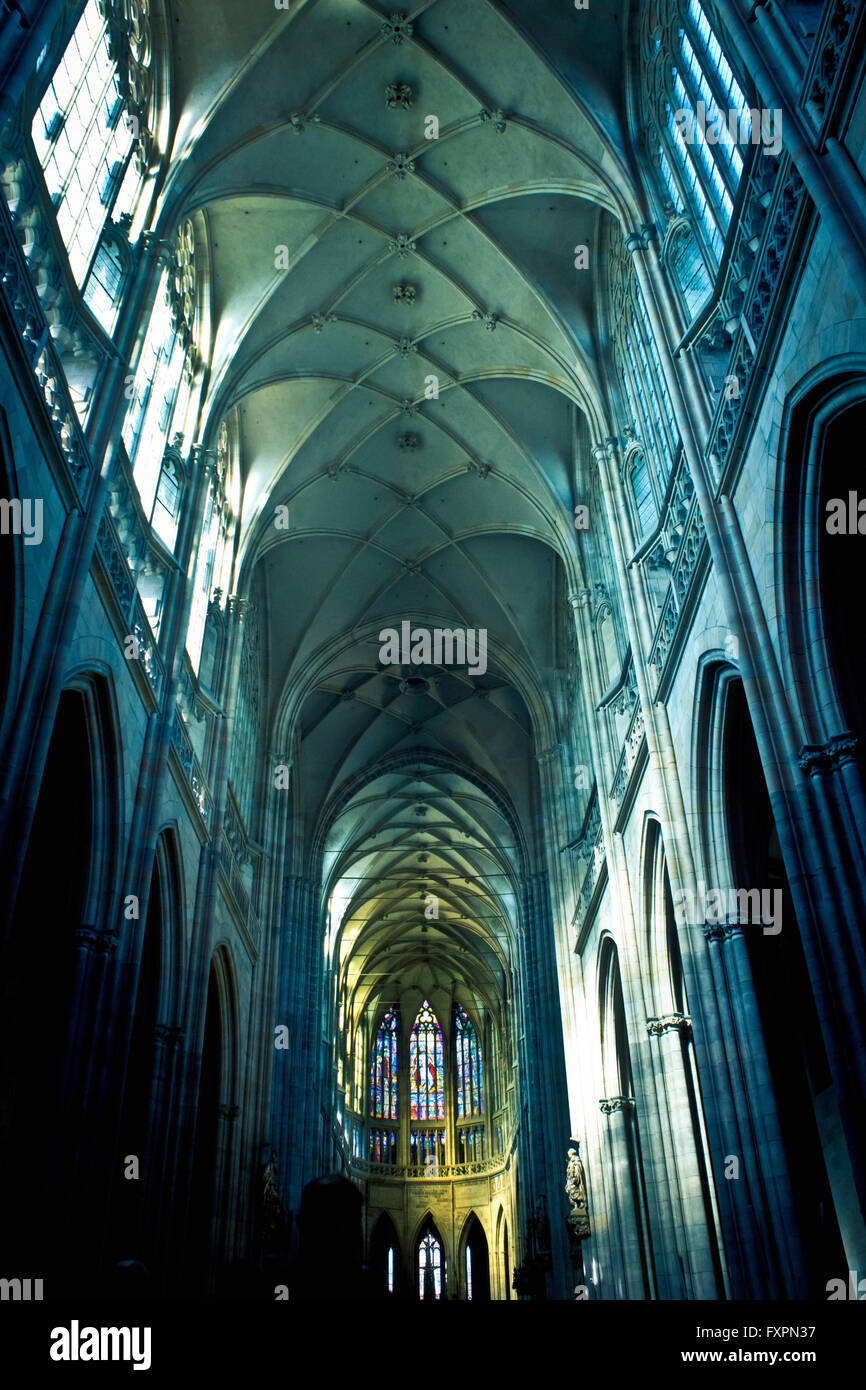 Gothic cathedral interior Stock Photo - Alamy