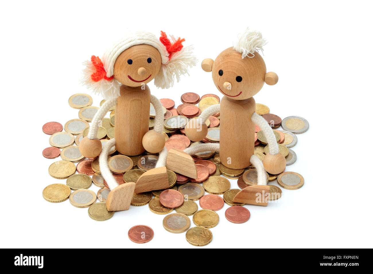 Boy girl coins hi-res stock photography and images - Alamy
