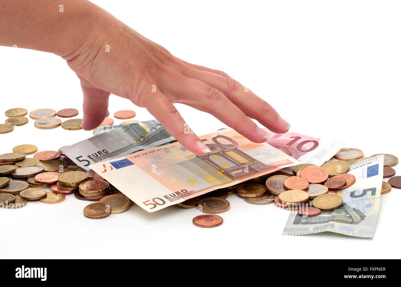 Hand grabbing money hi-res stock photography and images - Alamy