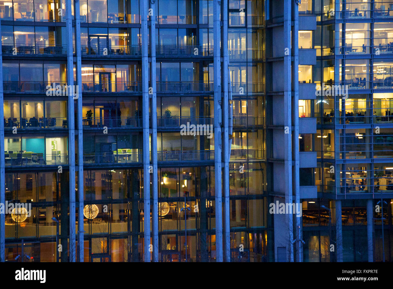 Office building night full hi-res stock photography and images - Alamy