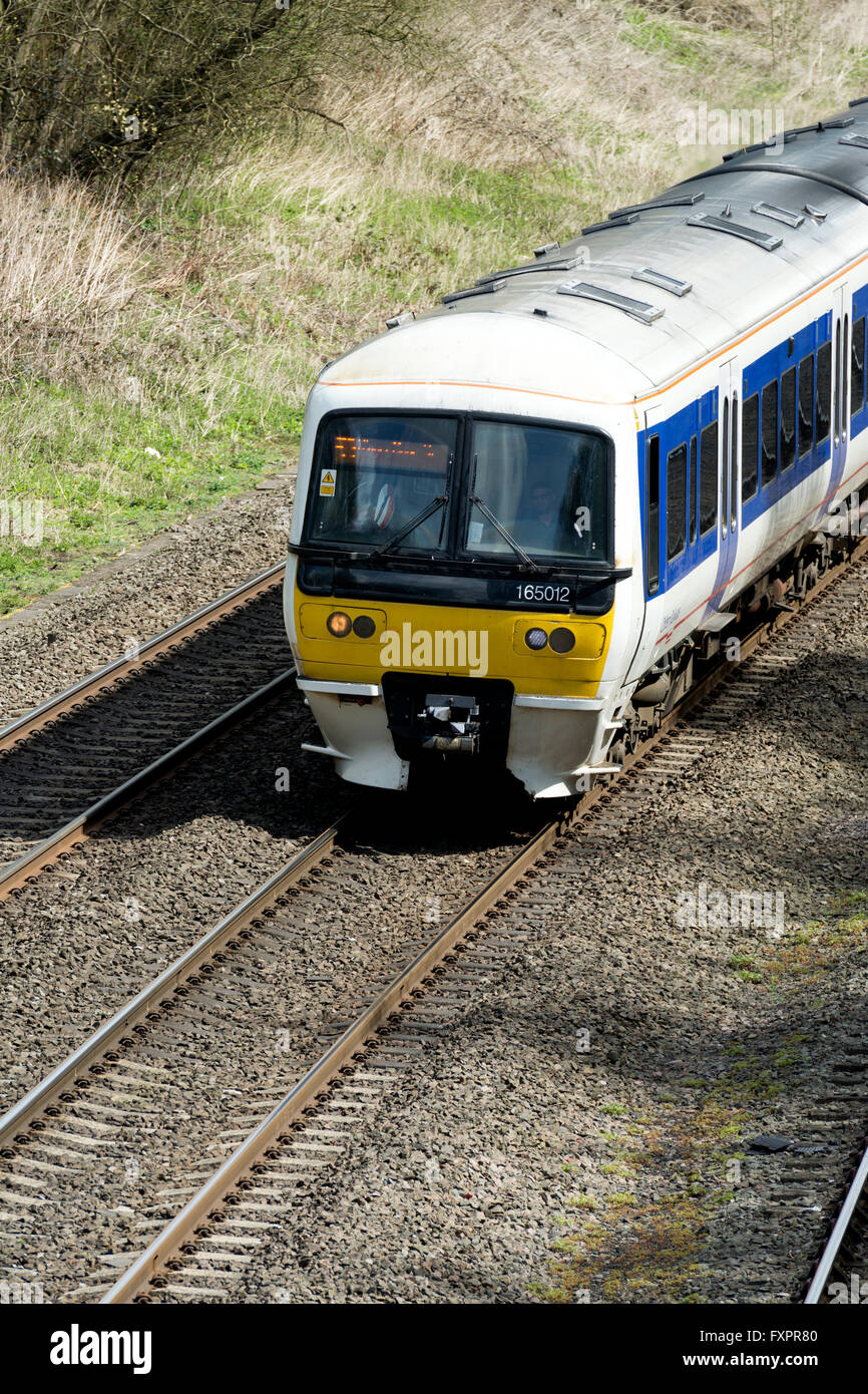 Class 165 Chiltern Railways diesel train, Warwickshire, UK Stock Photo ...