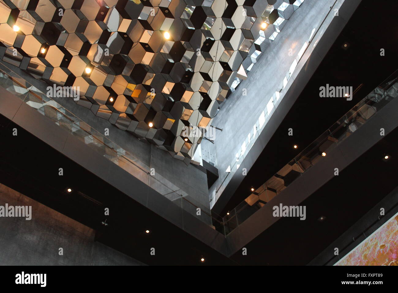 Interior Roof section of Harpa Concert Hall in Reykjavik, Iceland Stock ...