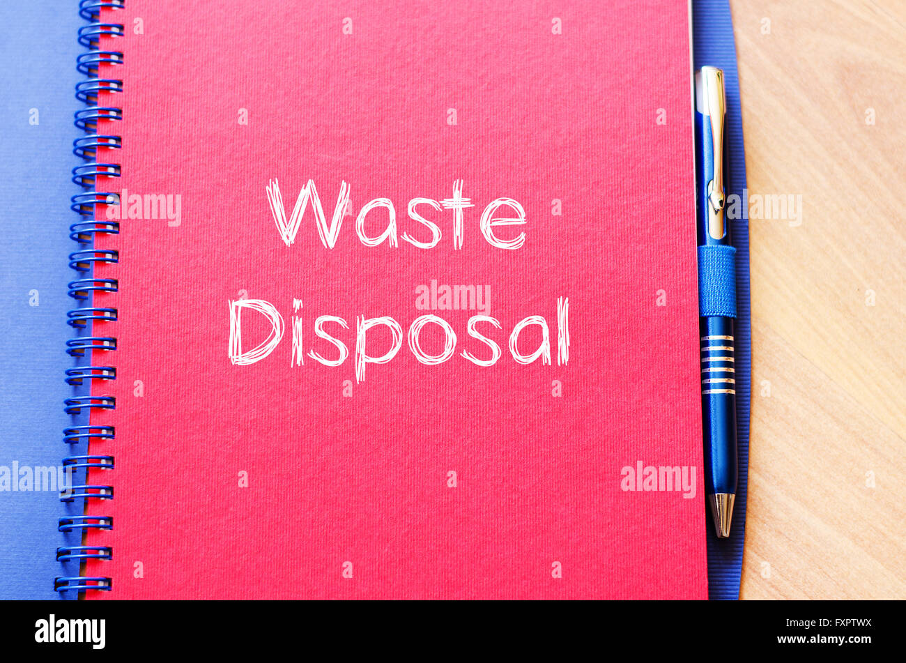 Waste disposal text concept write on notebook Stock Photo - Alamy