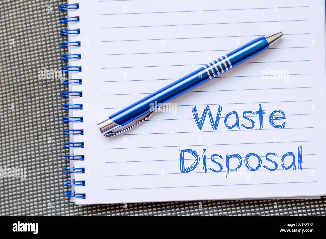 Waste disposal text concept write on notebook Stock Photo - Alamy