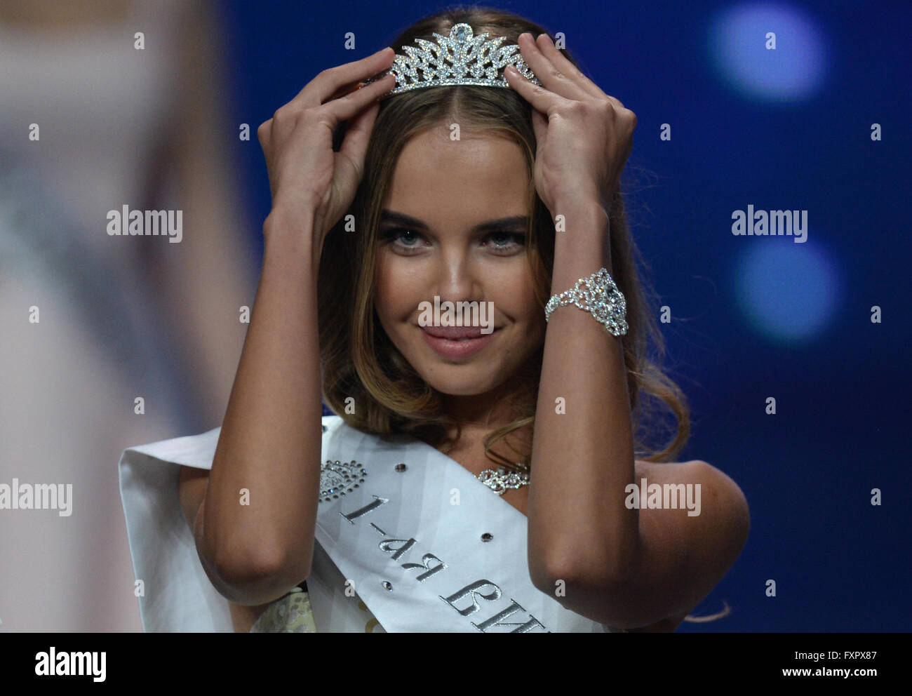 Barvikha, Russia. 16th Apr, 2016. The first Vice Miss Russia Yuliana ...