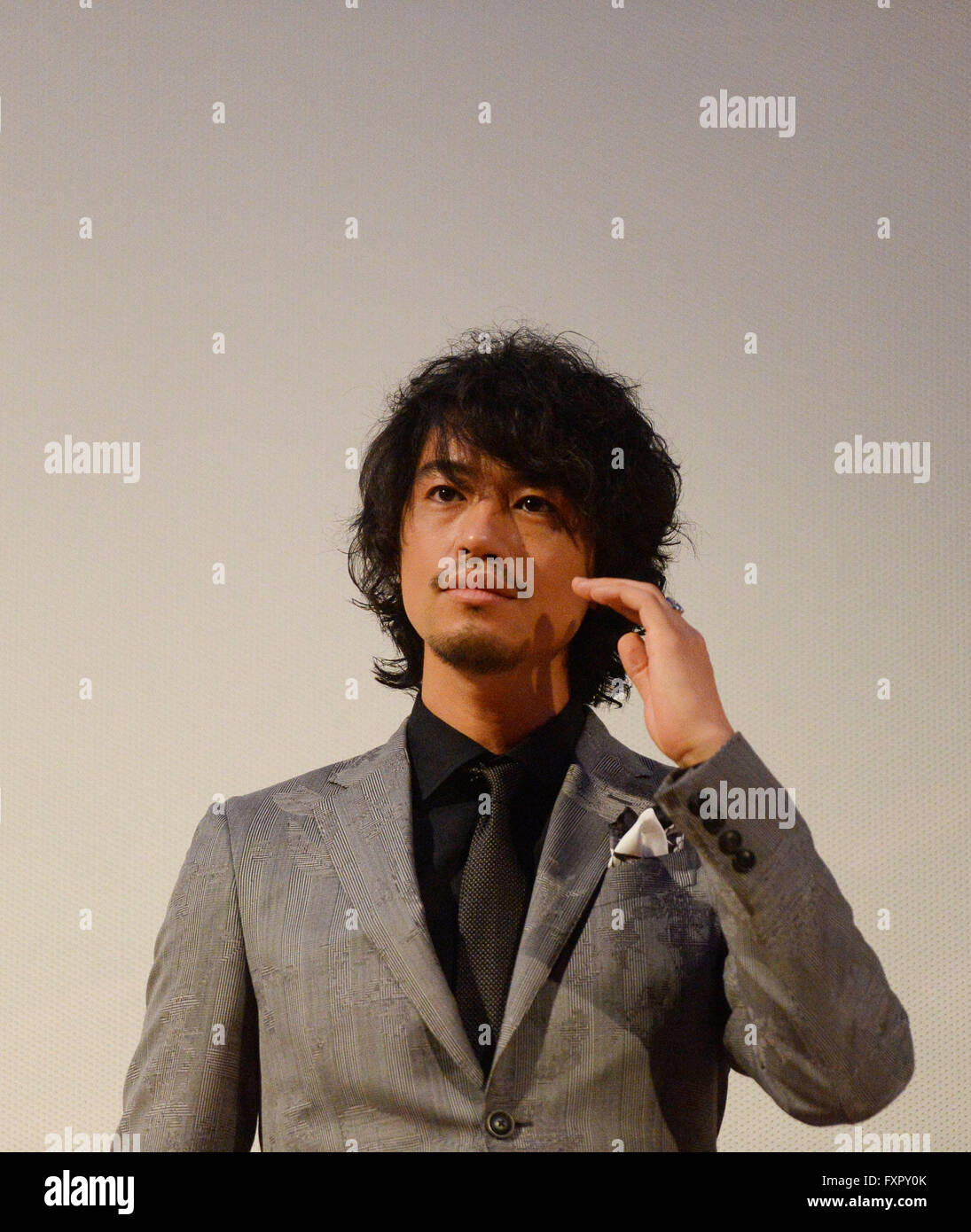 Beijing, China. 17th Apr, 2016. Takumi Saitoh, actor of movie The Ninja ...