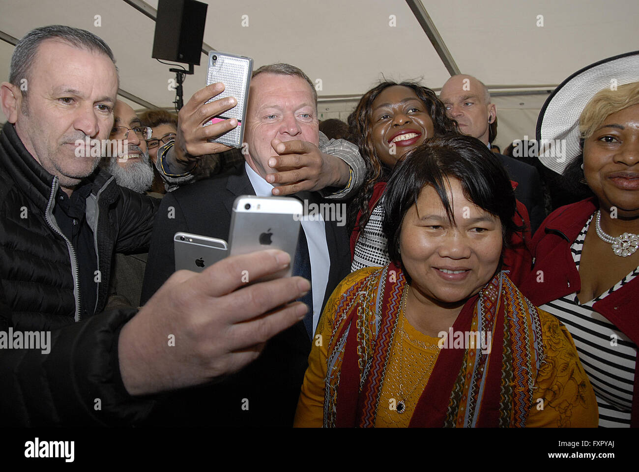 Copenhagen, Denmark. 17th April, 2016. Citizenship celebration feast ...