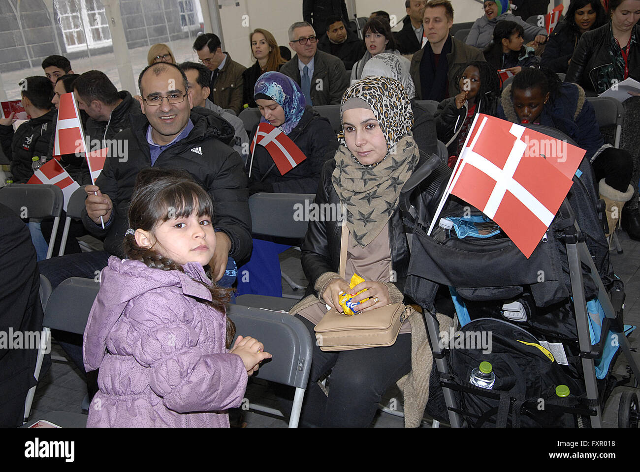 Copenhagen, Denmark. 17th April, 2016. Citizenship celebration feast ...