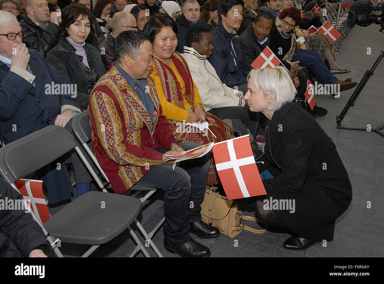 Copenhagen, Denmark. 17th April, 2016. Citizenship celebration feast ...