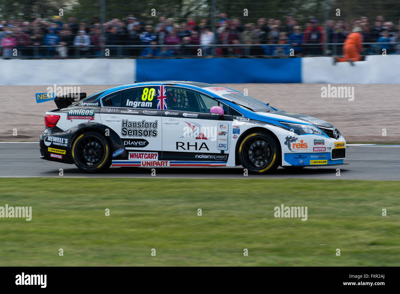 Castle Donington, Derby, UK. 17th April, 2016. BTCC racing driver Tom ...