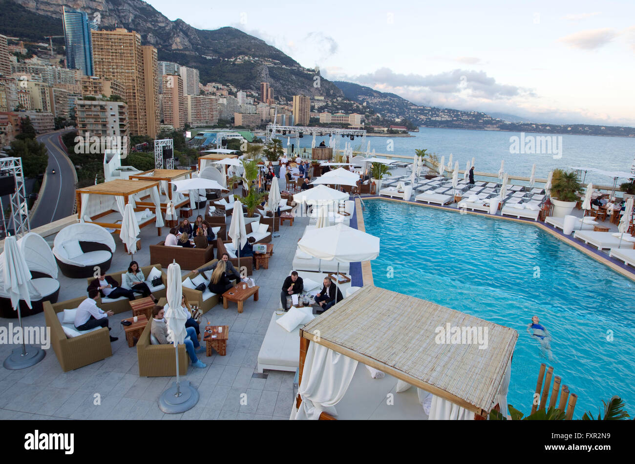 Monaco, April 15, 2016: Nikki Beach at Fairmont Monte Carlo Stock Photo ...