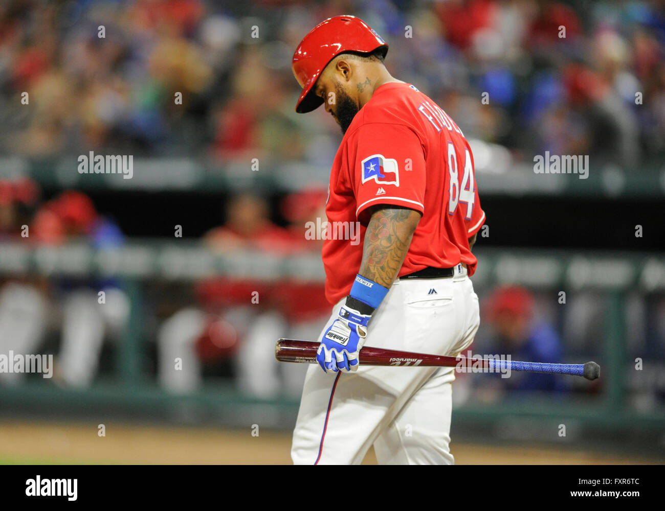 Apr 16, 2016: Texas Rangers designated hitter Prince Fielder #84 during ...