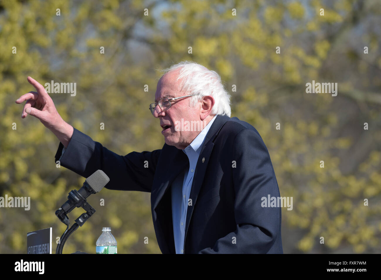 New York City, United States. 17th Apr, 2016. Candidate at podium in ...