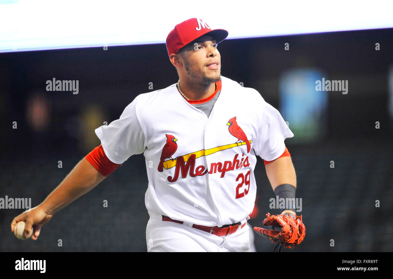 Memphis, TN, USA. 13th Apr, 2016. Memphis infielder Jonathan Rodriguez ...