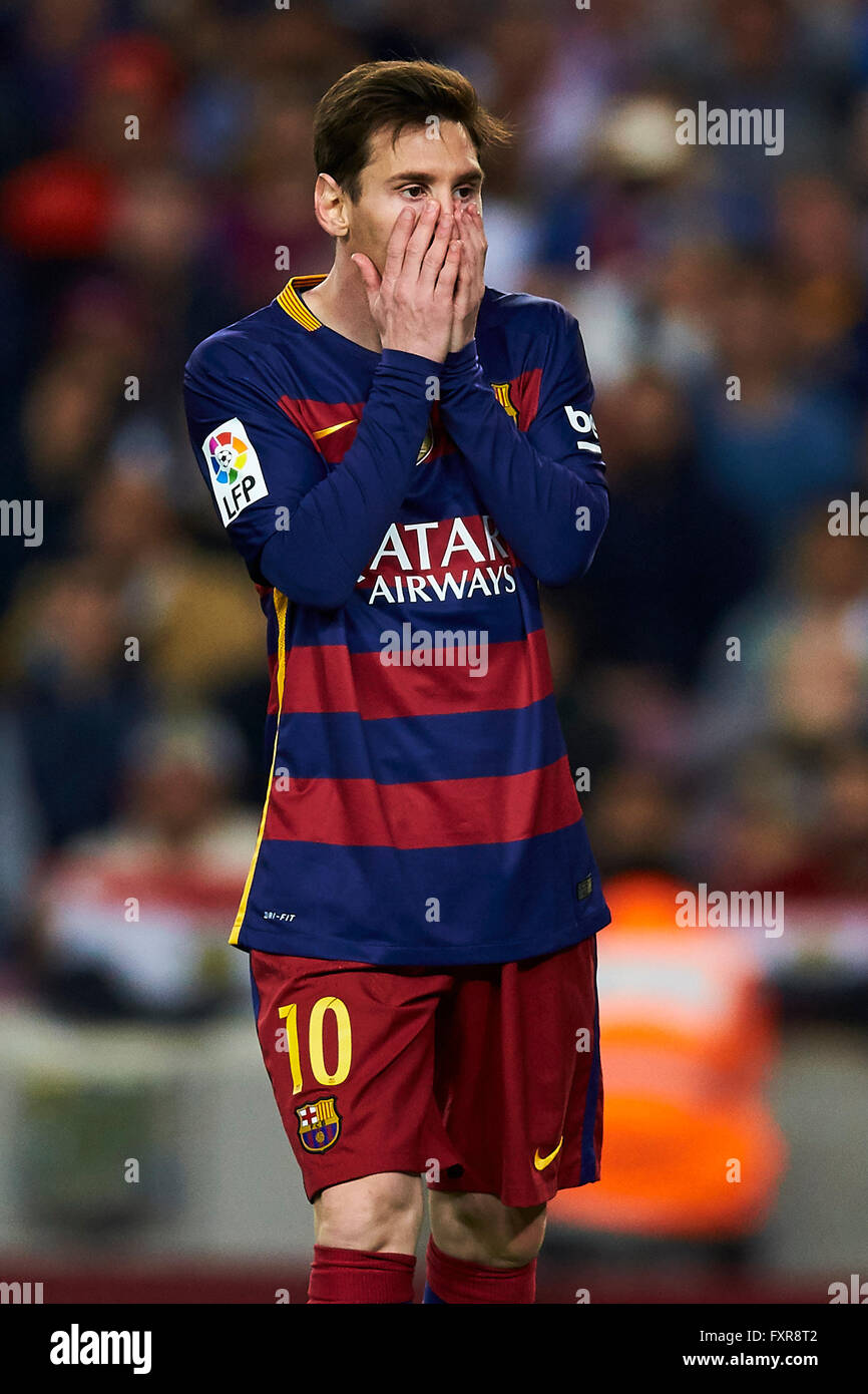 Lionel Messi (FC Barcelona), during La Liga soccer match between FC ...