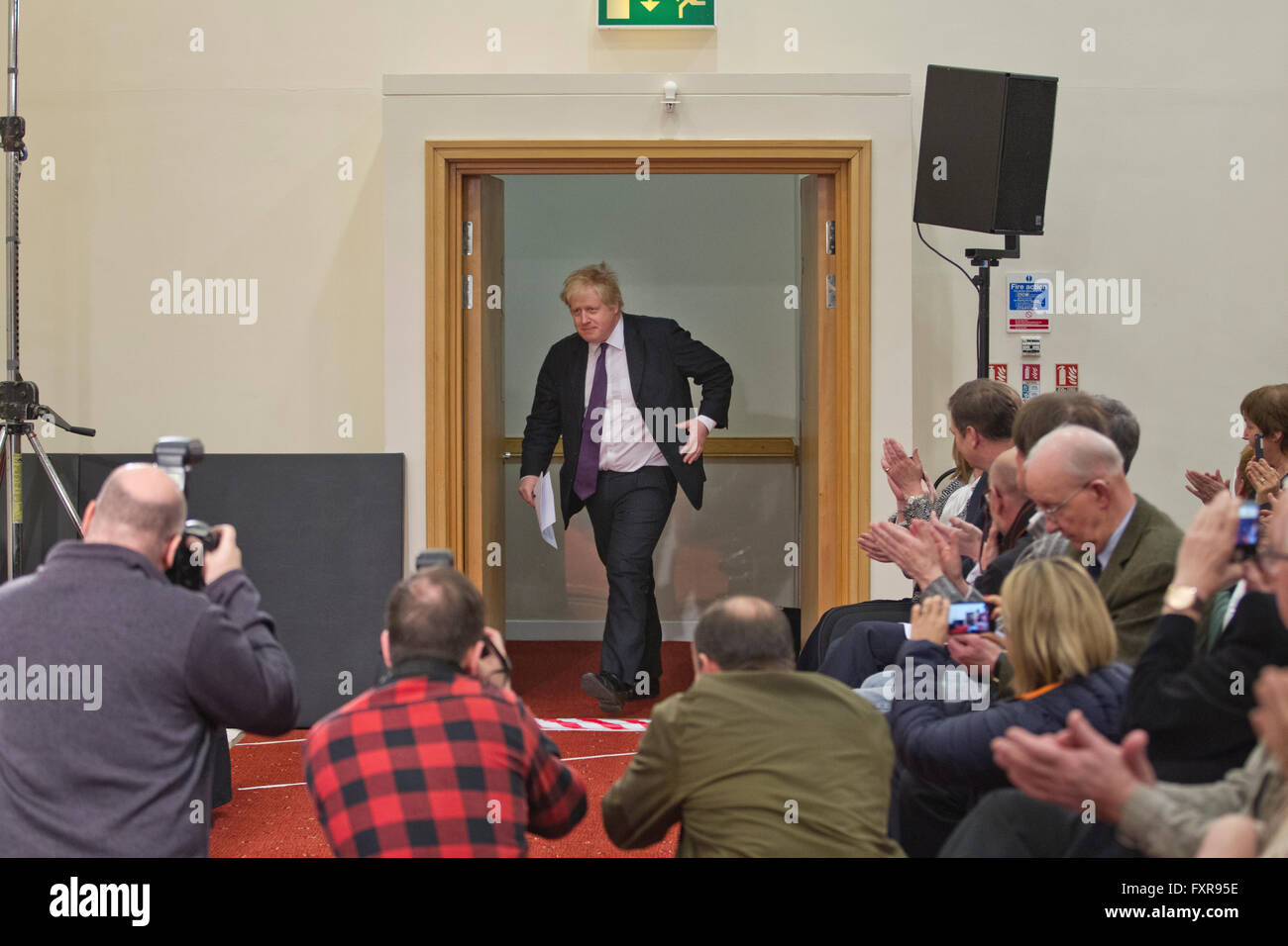 Brexit 'VOTE LEAVE' rally held by Boris Johnson MP campaigning to leave ...