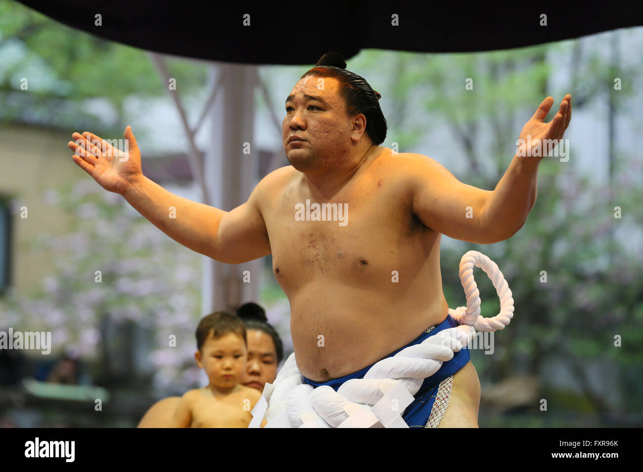 Tokyo Japan. 18th Apr, 2016. Harumafuji, Sumo : Annual sumo tournament ...