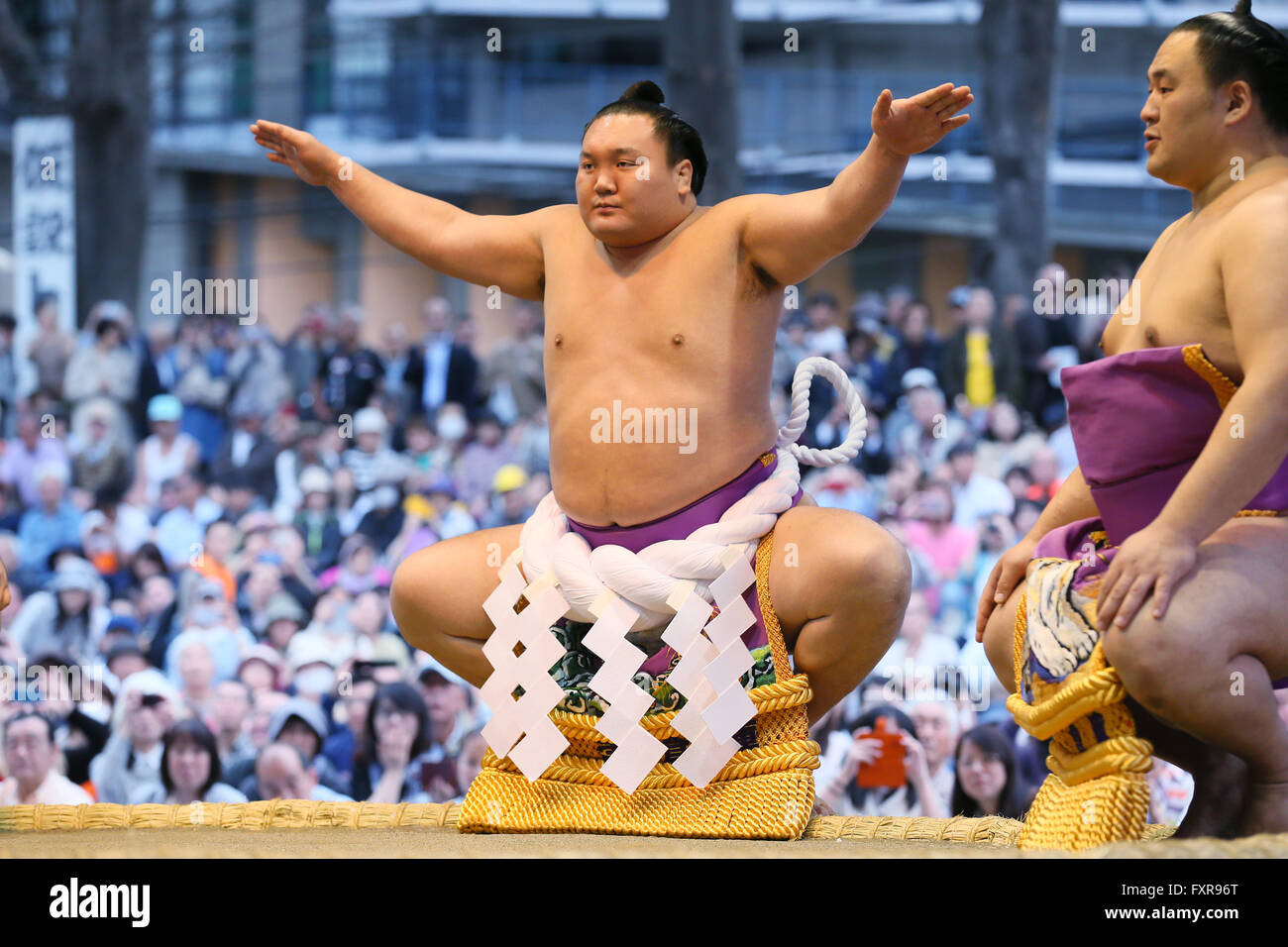 Tokyo Japan. 18th Apr, 2016. Hakuho, Sumo : Annual sumo tournament ...