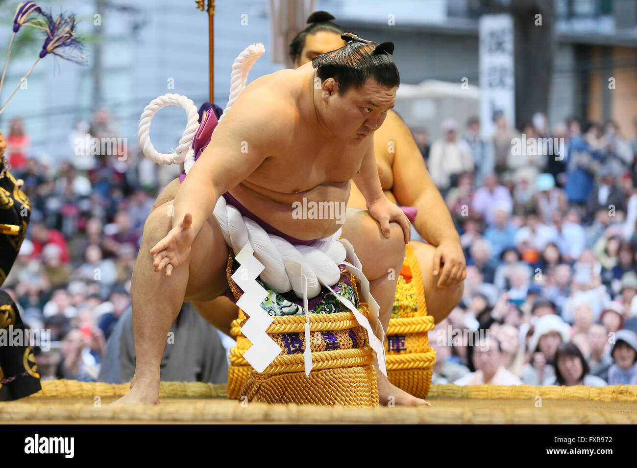 Tokyo Japan. 18th Apr, 2016. Hakuho, Sumo : Annual sumo tournament ...