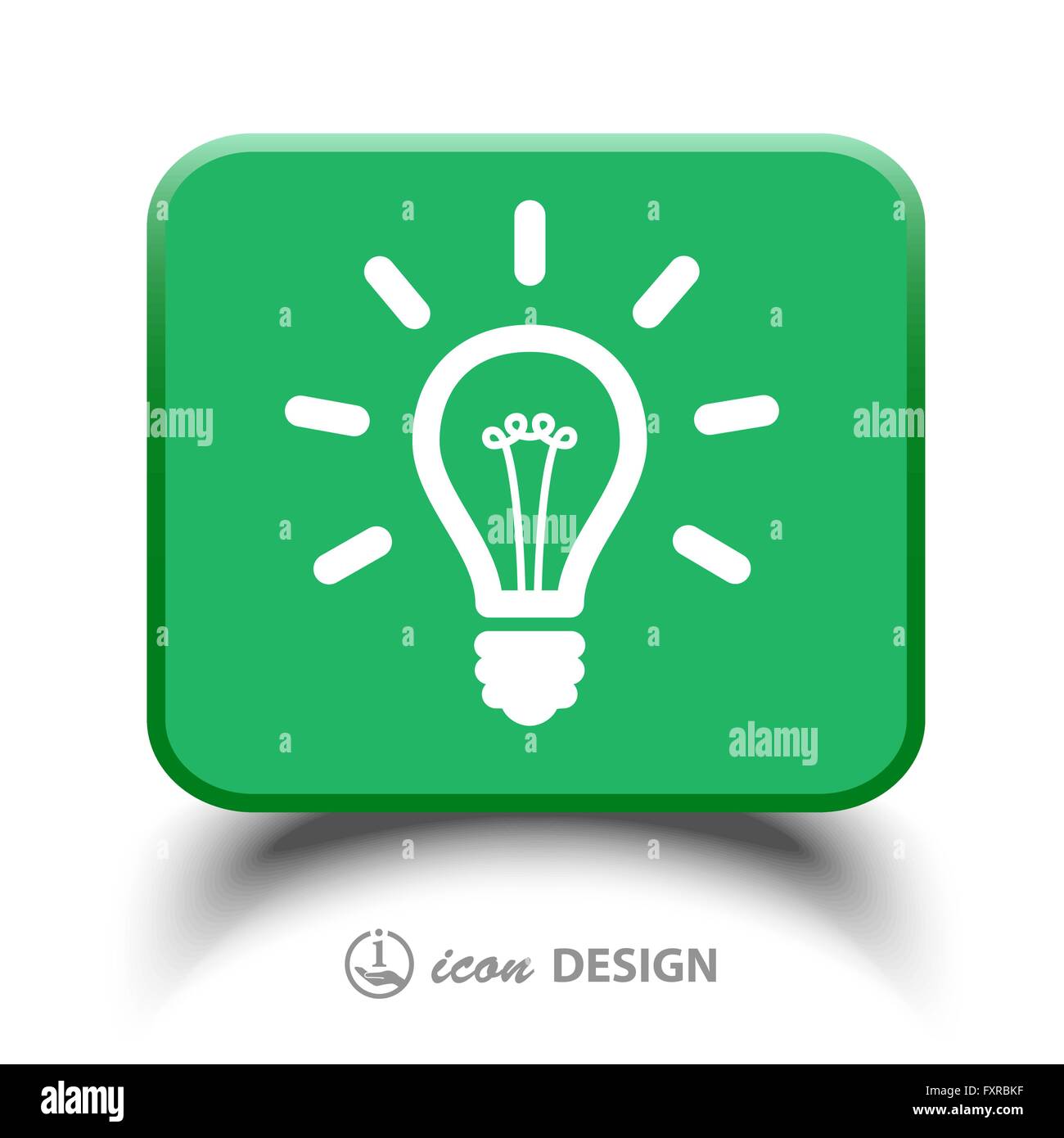 Pictograph of light bulb. Vector concept illustration for design. Eps ...