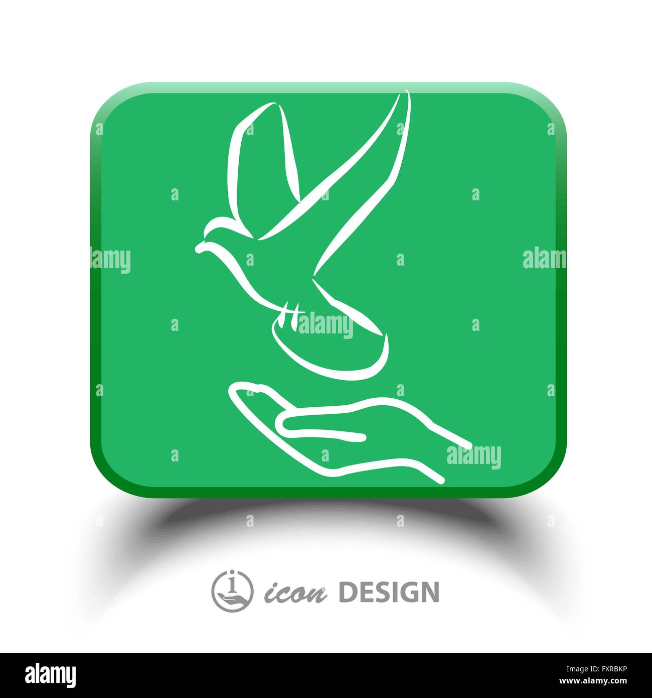 Pictograph of bird. Vector concept illustration for design. Eps 10 ...