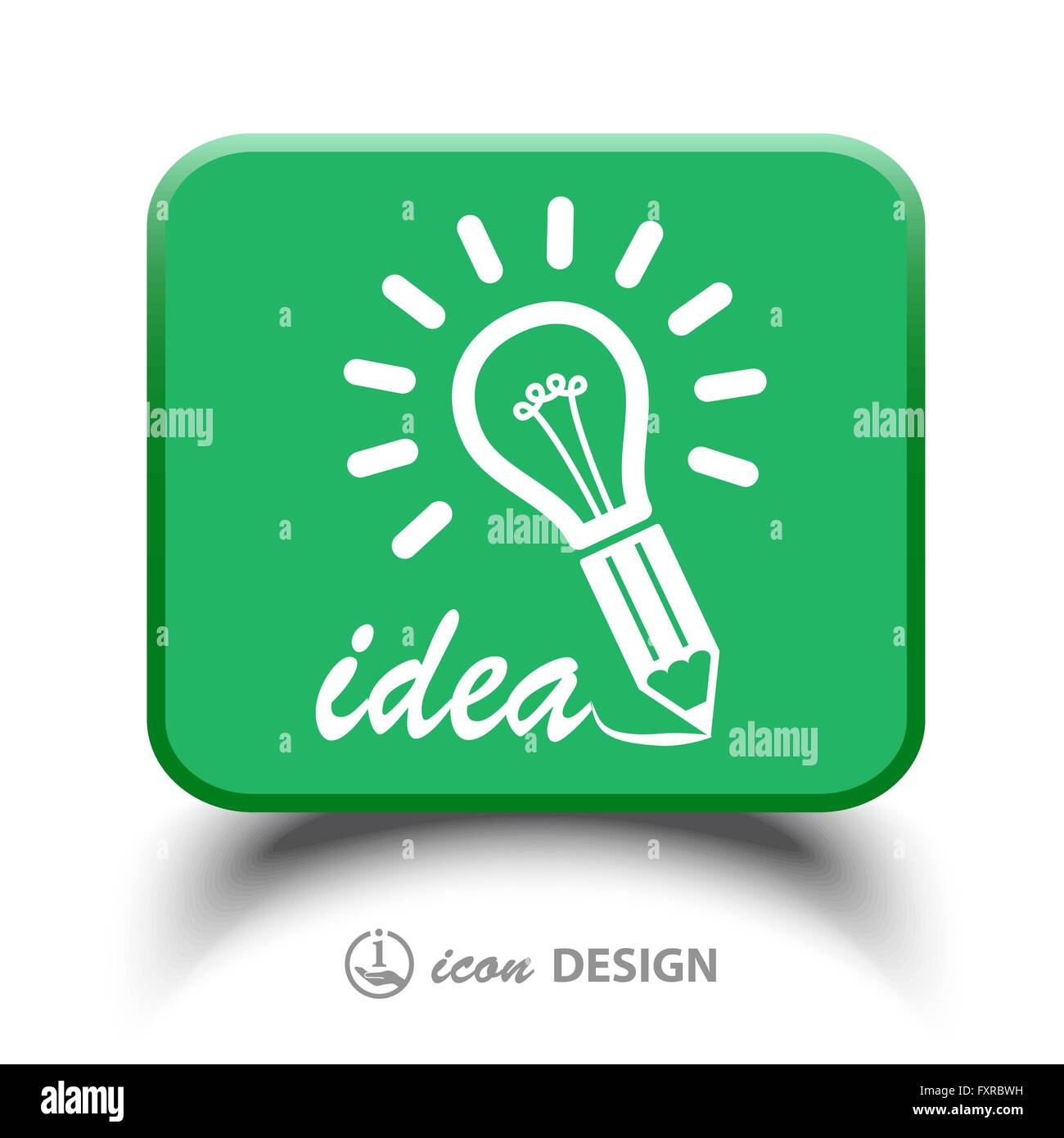 Pictograph of light bulb. Vector concept illustration for design. Eps ...