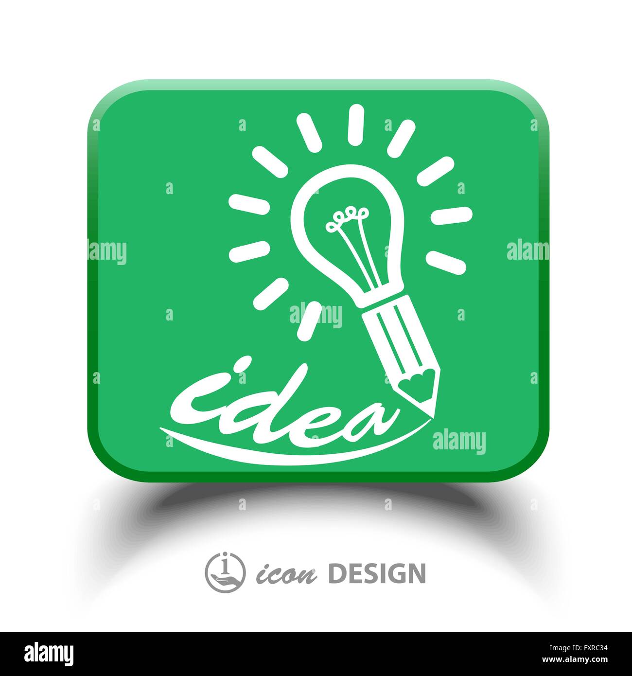 Pictograph of light bulb. Vector concept illustration for design. Eps ...