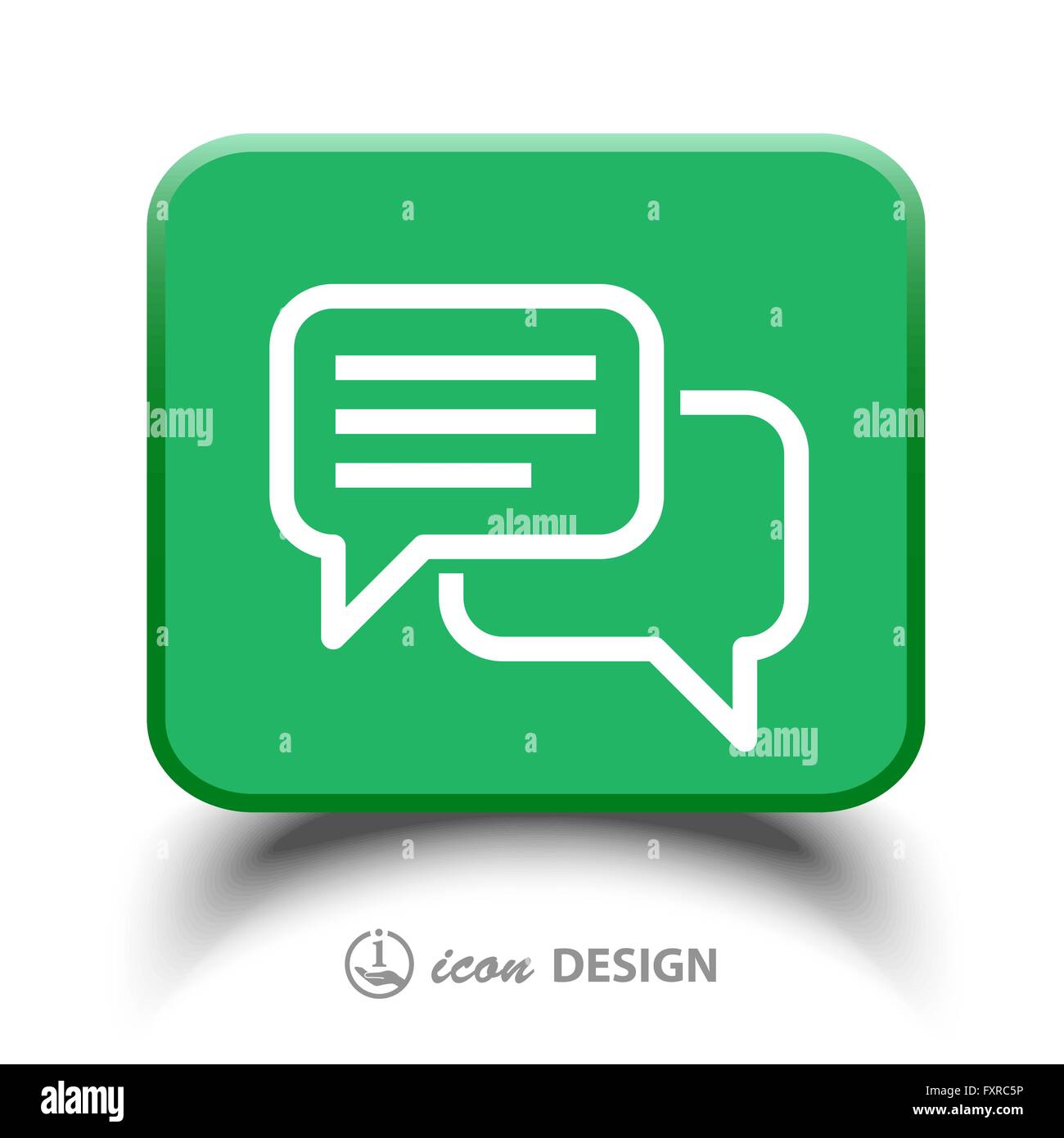 Pictograph of message or chat. Vector concept illustration for design ...