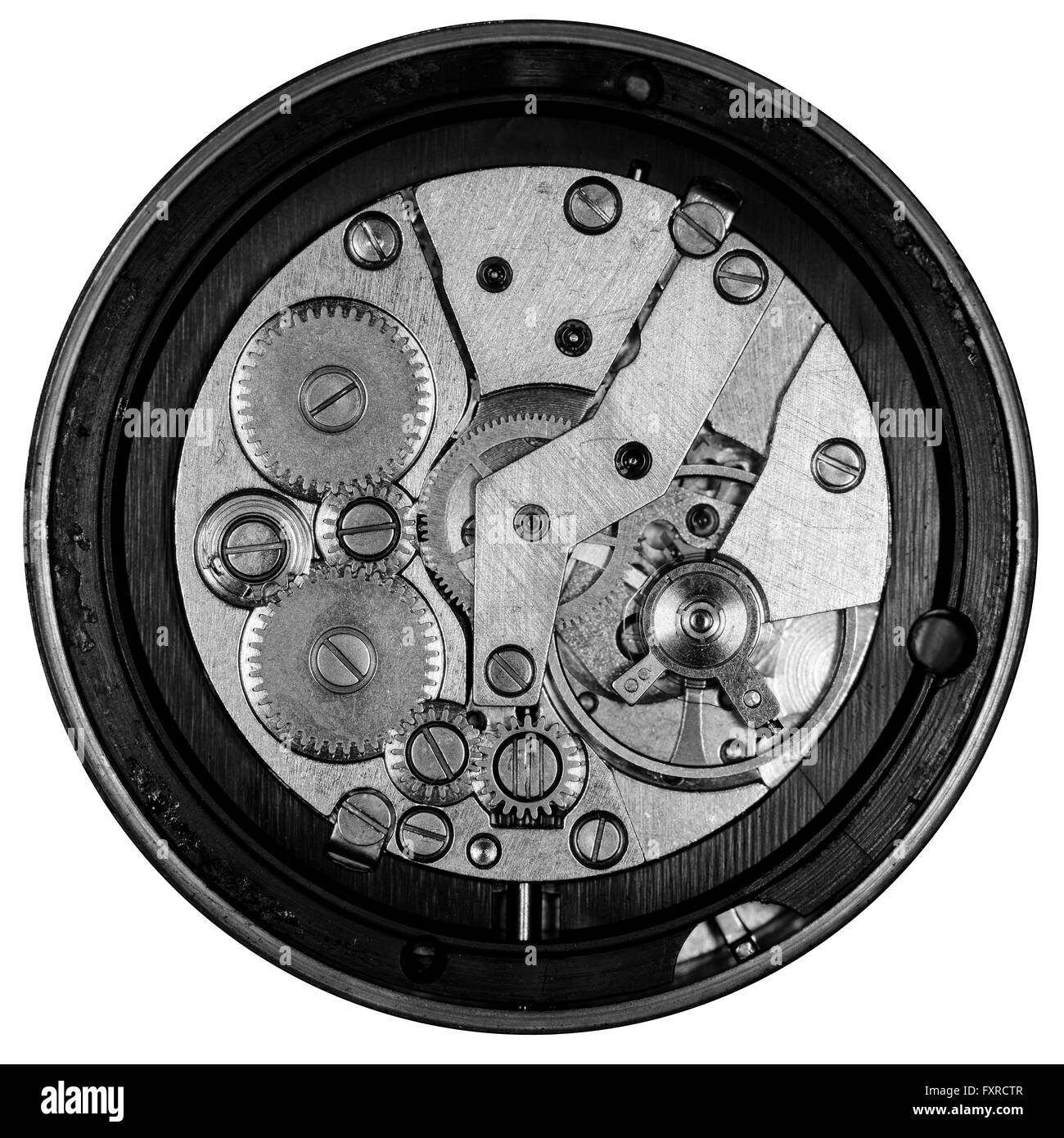 Mechanism alarm clock Black and White Stock Photos & Images - Alamy