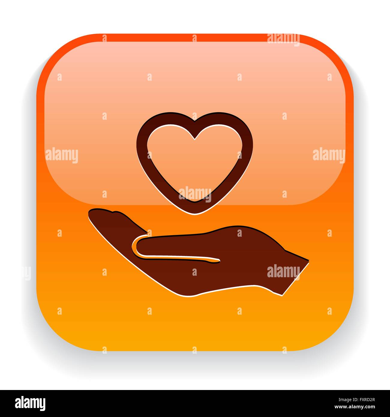 Pictograph of heart in hand Stock Vector Image & Art - Alamy
