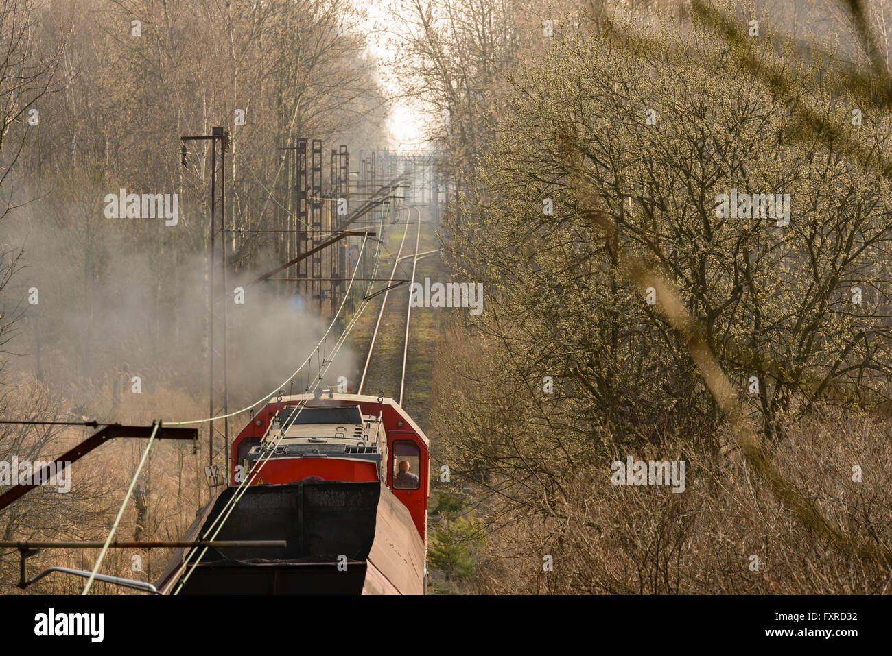 Diesel engine train Stock Photo - Alamy