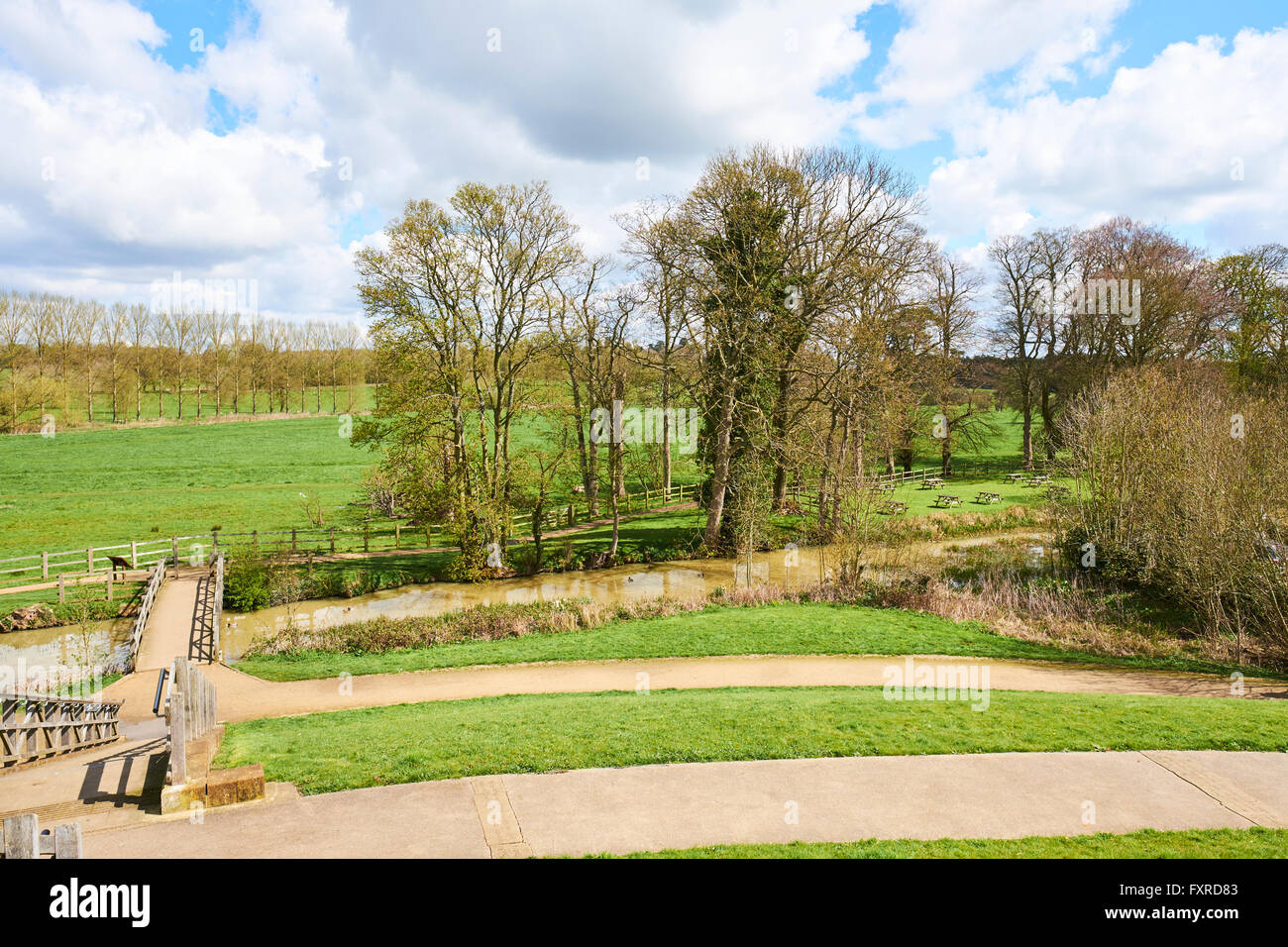 Water Meadows And Parkland Beyond Bury Mount Towcester Northamptonshire ...