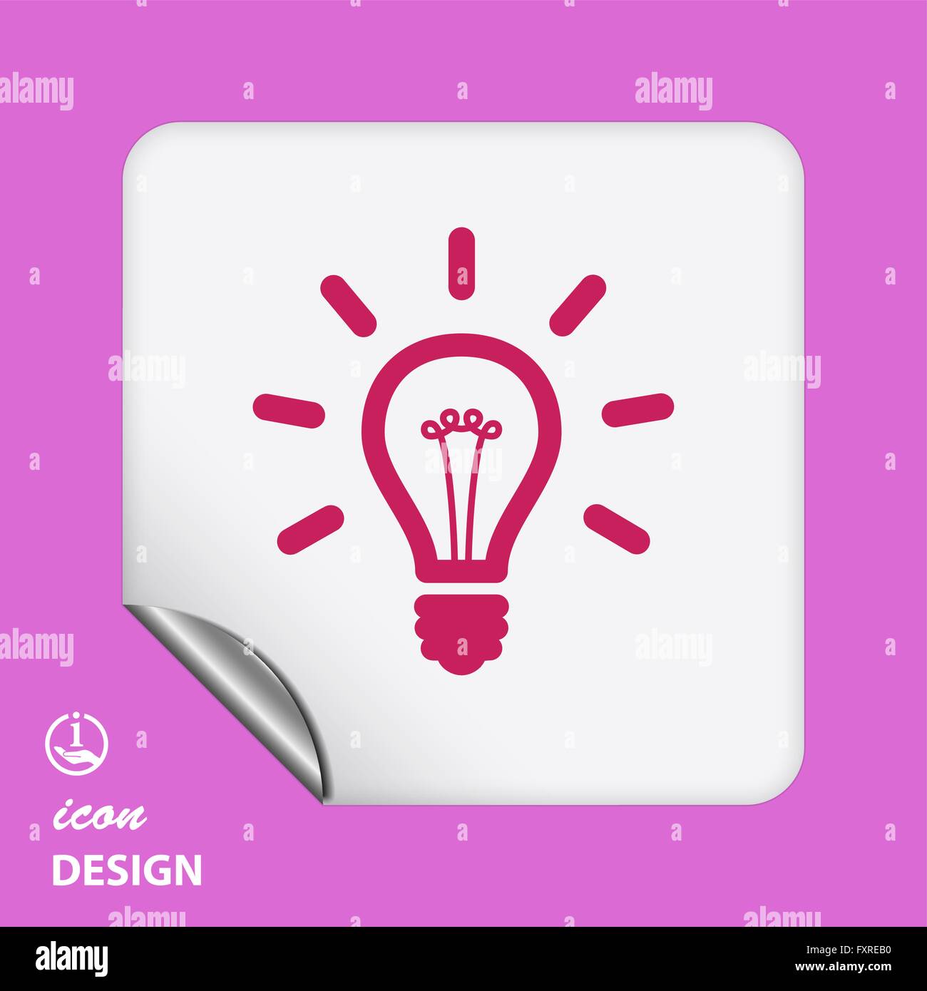 Pictograph of light bulb Stock Vector Image & Art - Alamy