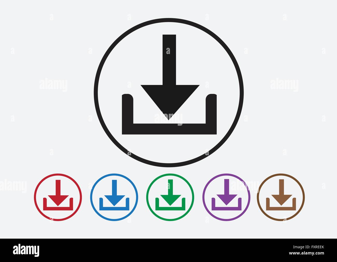 Download icon and Upload symbol button Stock Vector Image & Art - Alamy