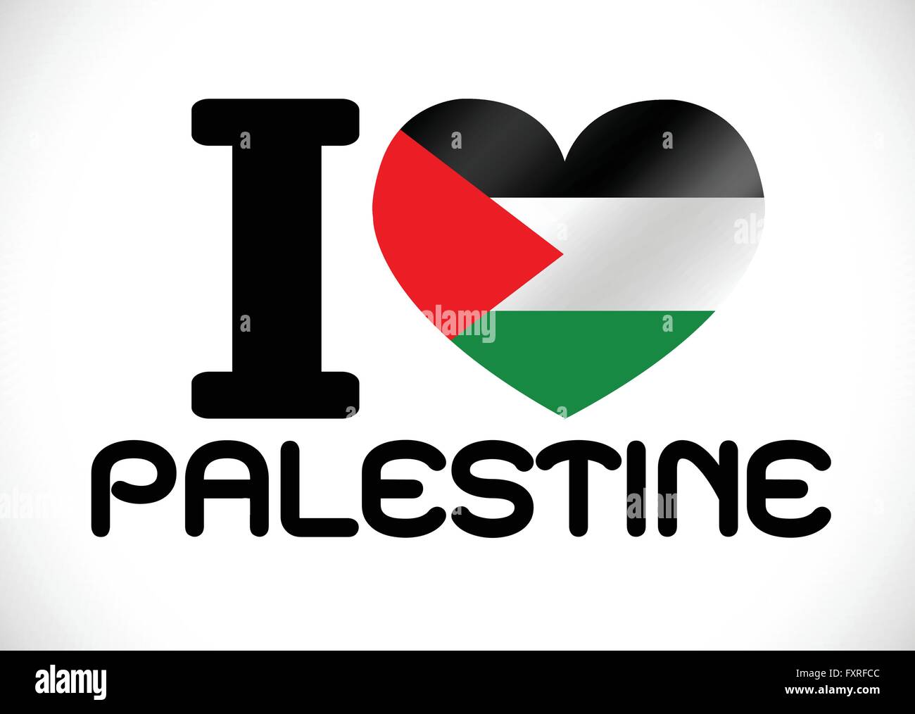 Heart and I love Gaza Strip flag idea design Stock Vector Image & Art ...