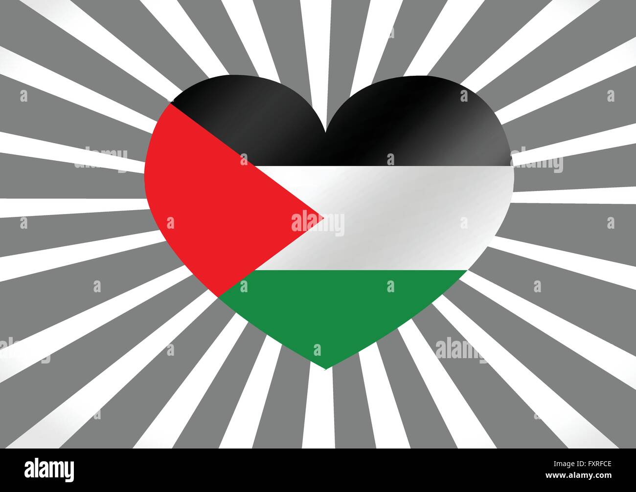 Heart and I love Gaza Strip flag idea design Stock Vector Image & Art ...