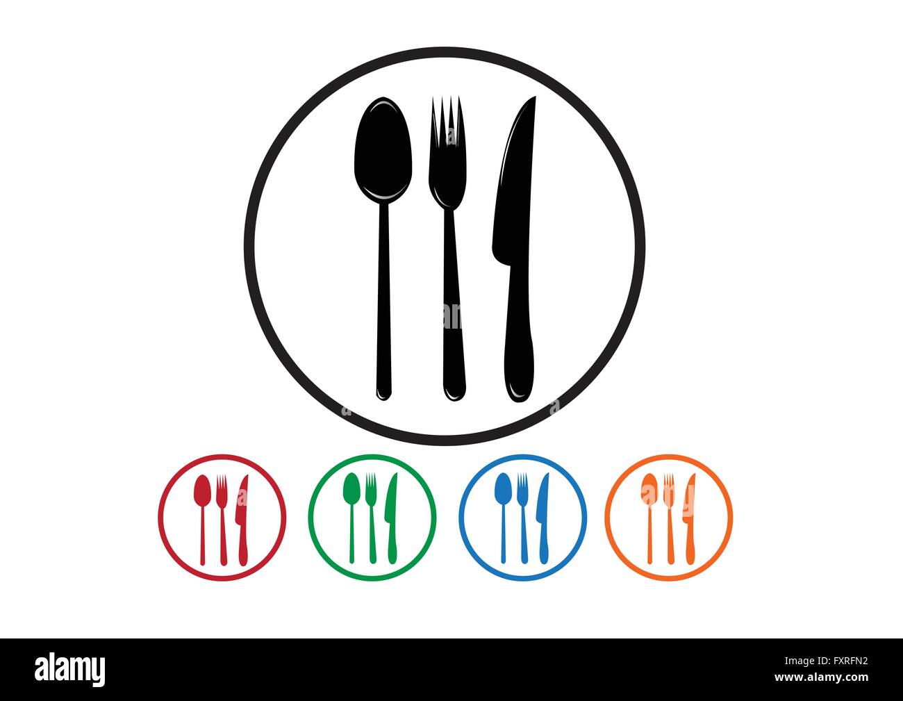 Fork knife spoon art Stock Vector Images - Alamy