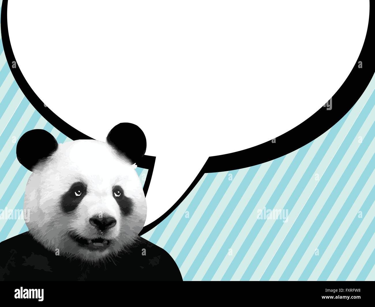 panda with a thought balloon Speech Bubble Stock Vector Image & Art - Alamy