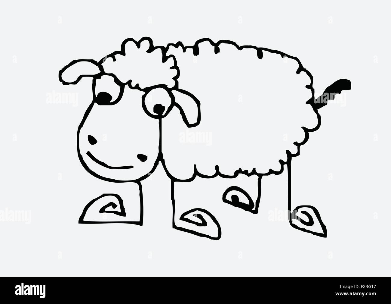 Sheep pen Stock Vector Images - Alamy