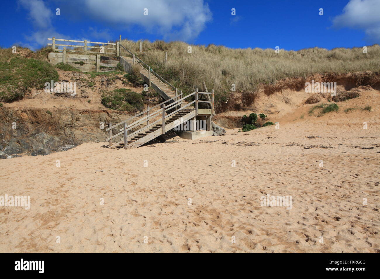 Steps between Constantine bay and Booby's bay, North Cornwall, England ...