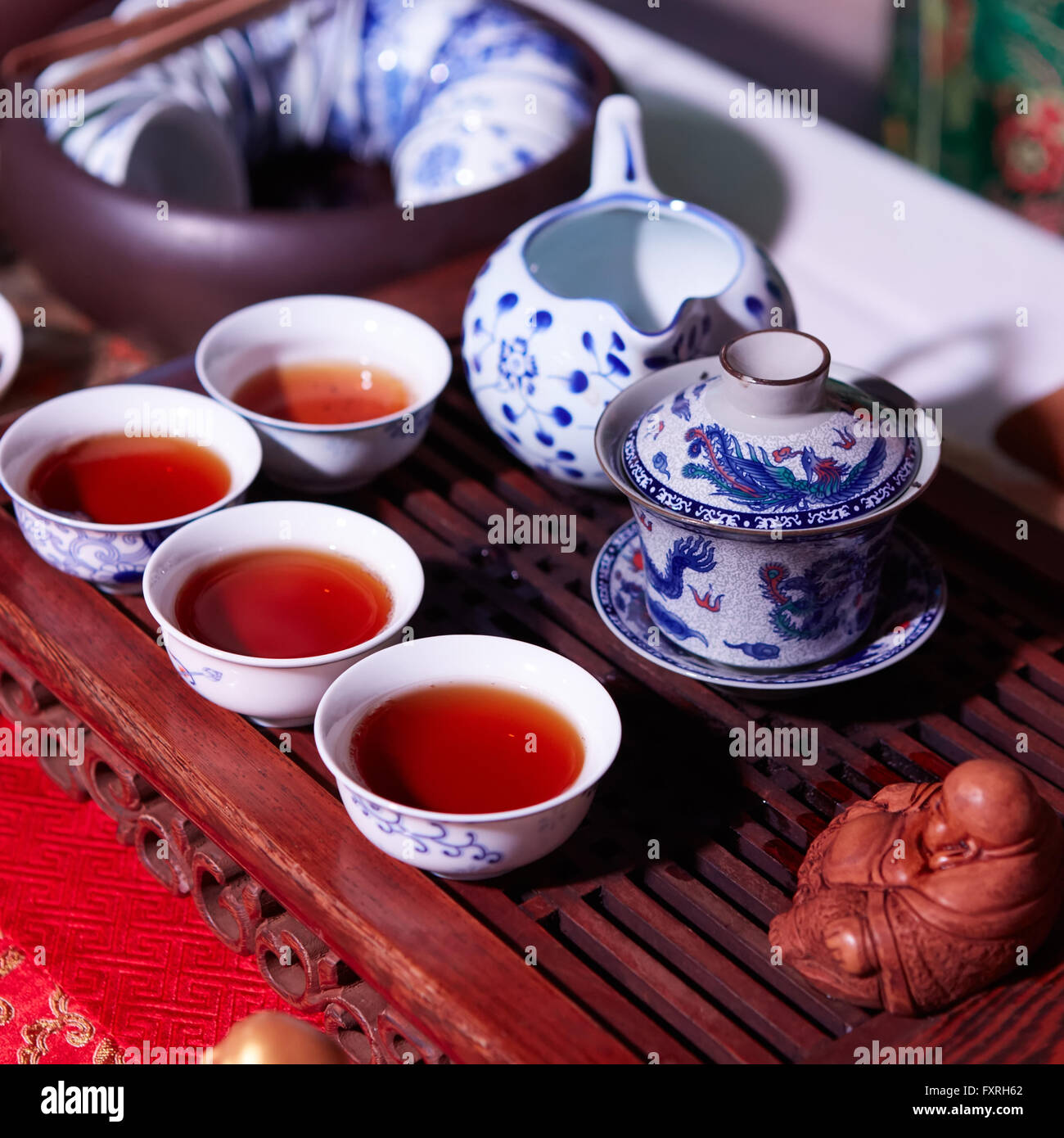 The traditional Chinese tea ceremony. Shallow dof Stock Photo - Alamy