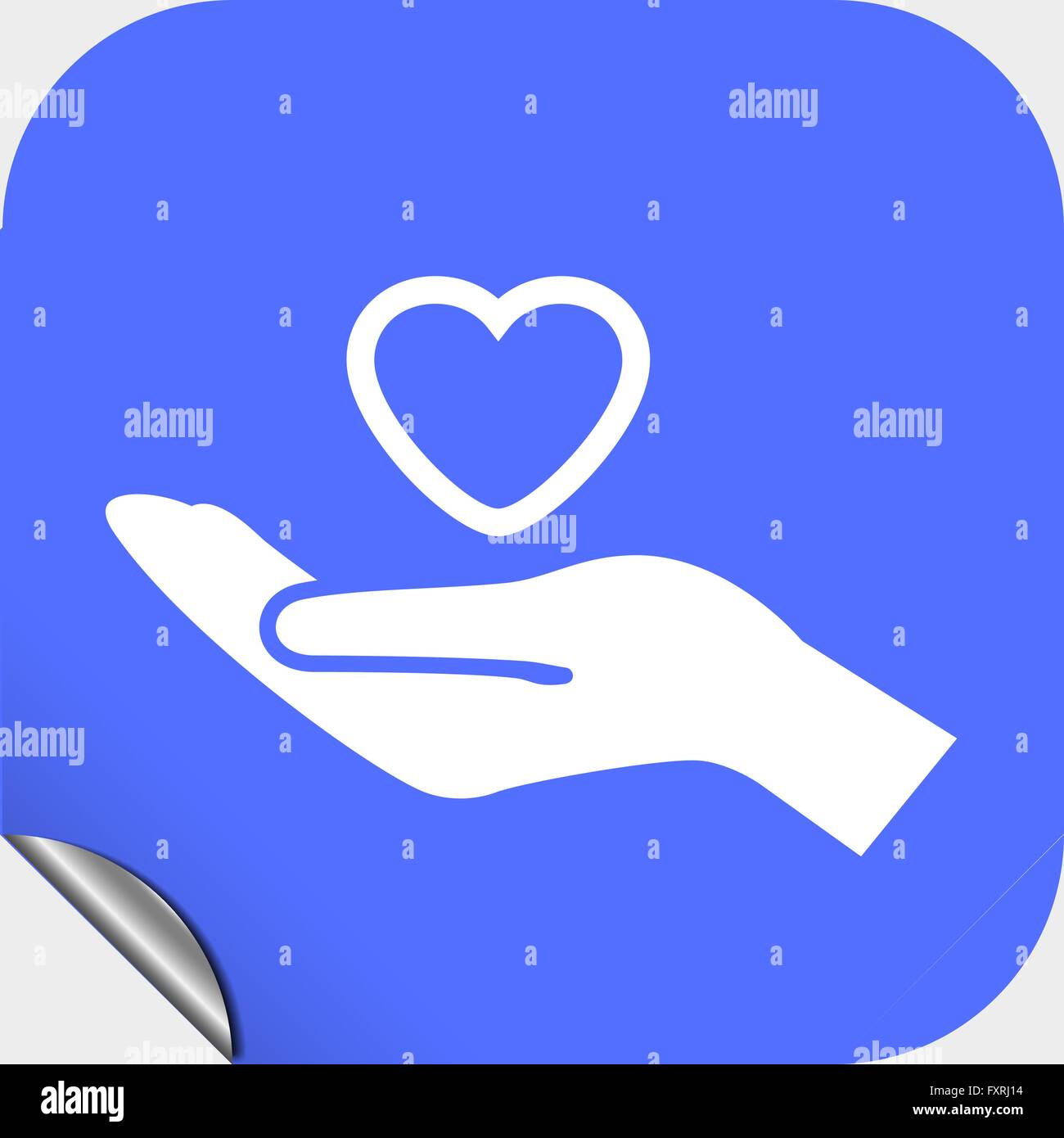 Pictograph of heart in hand Stock Vector Image & Art - Alamy