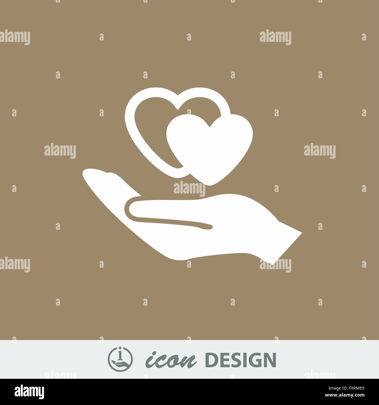 Pictograph of heart in hand Stock Vector Image & Art - Alamy