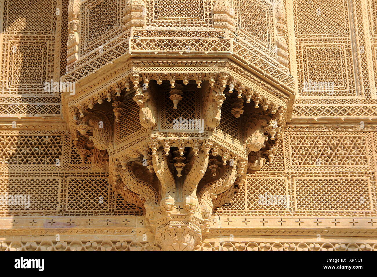 Highly intricate and minute decorative pattern of window balcony at ...