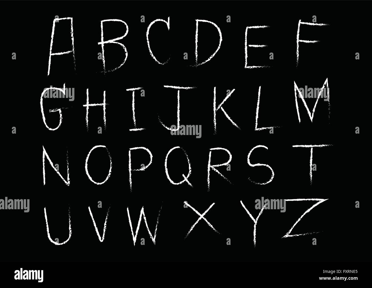 Calligraphy hand written alphabet hi-res stock photography and images ...