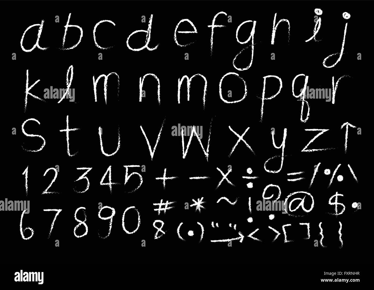 Hand drawn letters font Stock Vector Image & Art - Alamy