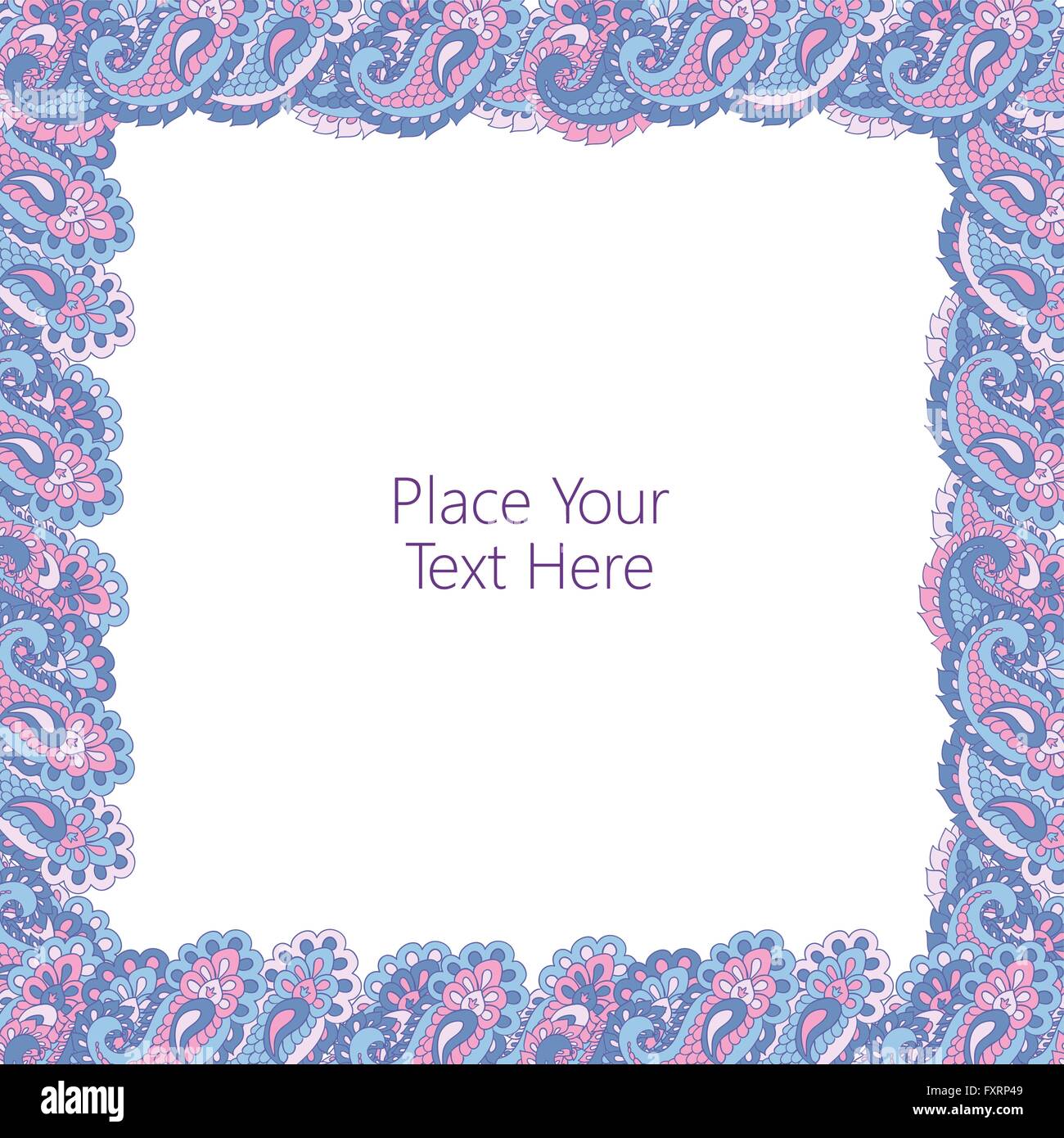 Abstract paisley frame Stock Vector Image & Art - Alamy