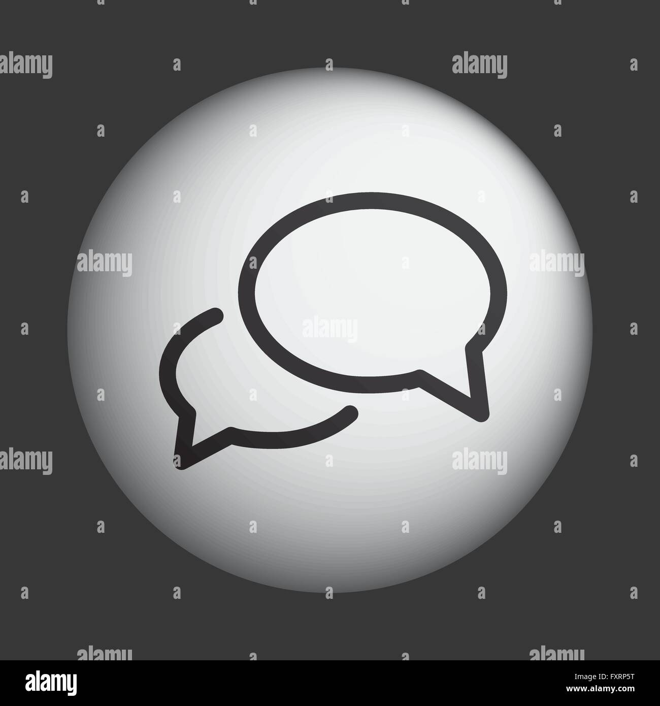 Pictograph of message or chat. Vector concept illustration for design ...
