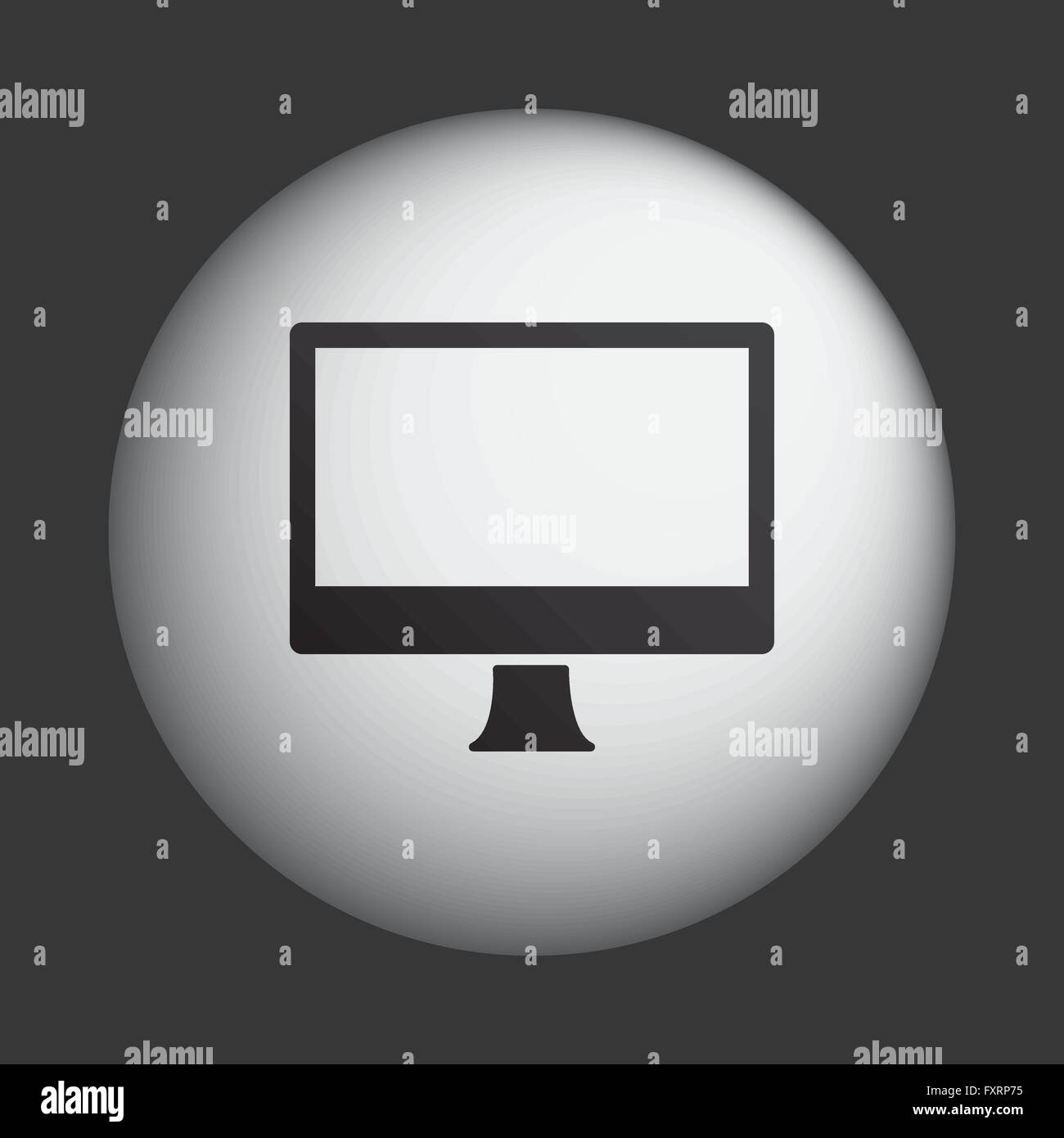 Pictograph of computer. Vector concept illustration for design. Eps 10 Stock Vector Image & Art ...