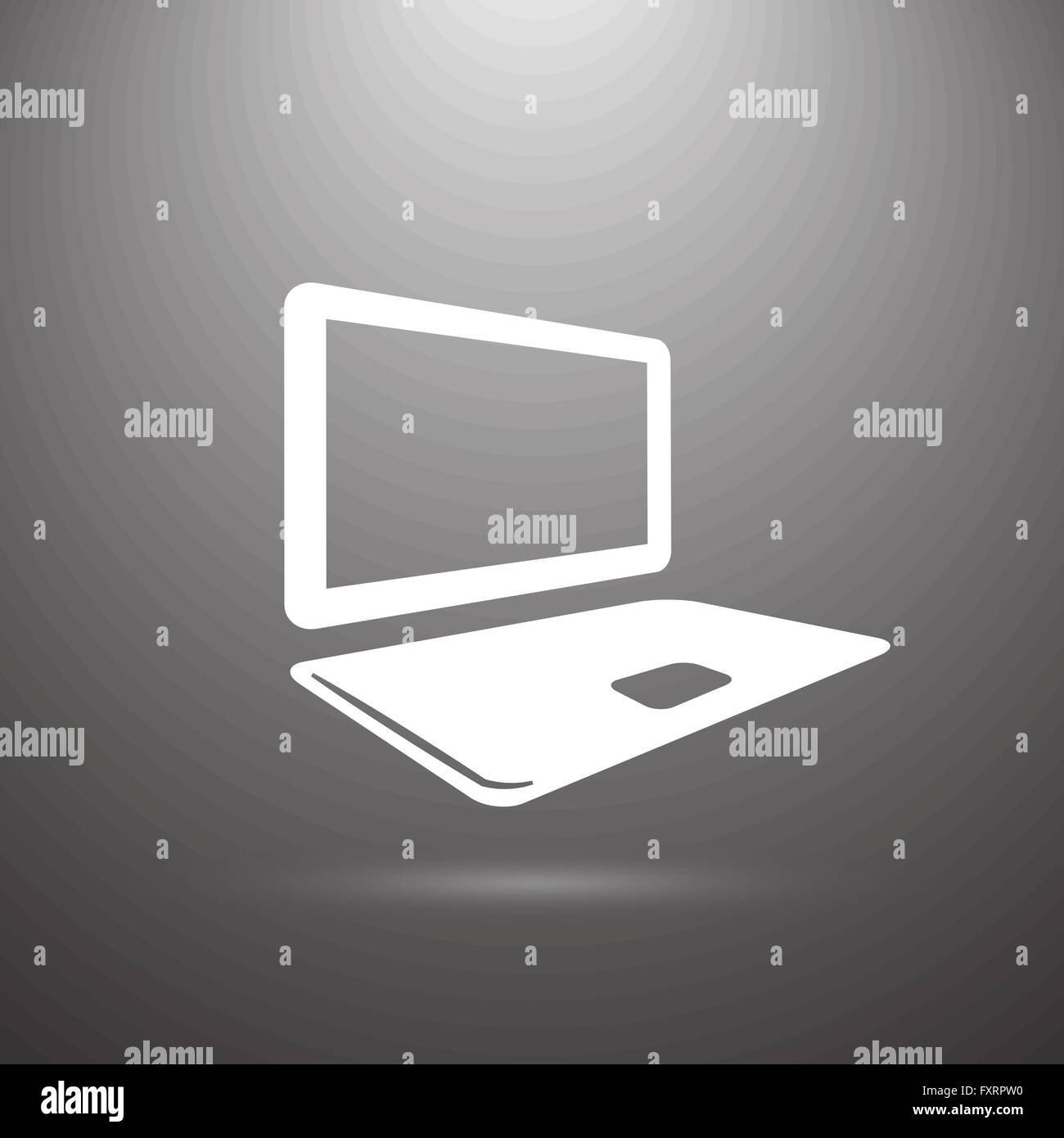 Pictograph of computer. Vector concept illustration for design. Eps 10 ...